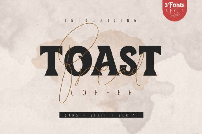 Toast Bread Coffee Typeface Font Download - FontsPad.com