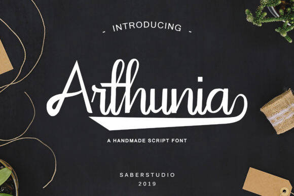 Arthunia Script Font Download - FontsPad.com