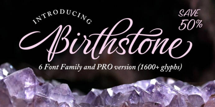 Birthstone Font Family Font Download - FontsPad.com